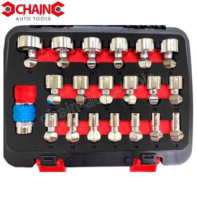 20PC 1/2" DR. REPLACEABLE LOCKING UNIVERSAL SOCKET SET (NOT FOR IMPACT ...