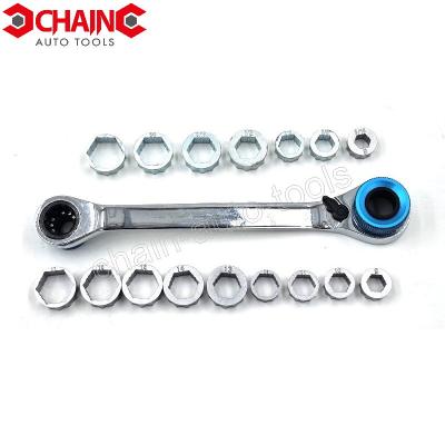 16 IN 1 DOUBLE RATCHETING WRENCH SET - CHAIN ENTERPRISES CO., LTD