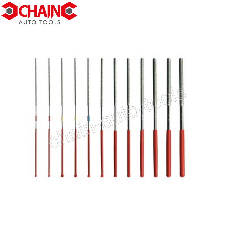 12PC DIAMOND-COATED ROUND MICRO FILES - CHAIN ENTERPRISES CO., LTD